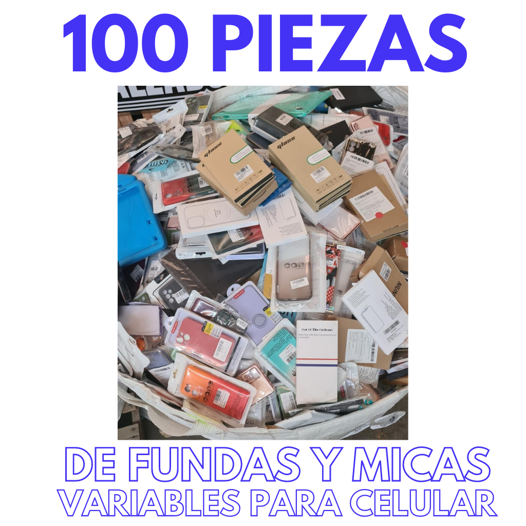 100 Fundas y Micas Para Celular al Azar GRADO A – TiendaKomet México