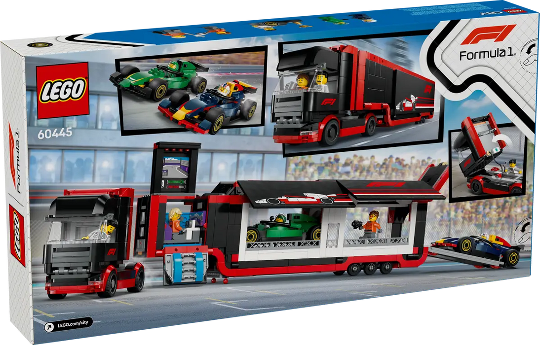 LEGO® CITY CAMION DE F1® CON AUTOS DE F1® RB20 Y AMR24; 60445 JUGUETE ...