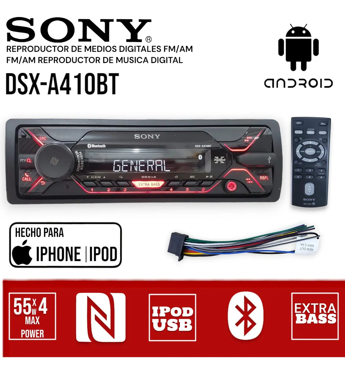 Paquete Estereo Sony dsxa410bt Bocinas omicron Grado B — TiendaKomet México