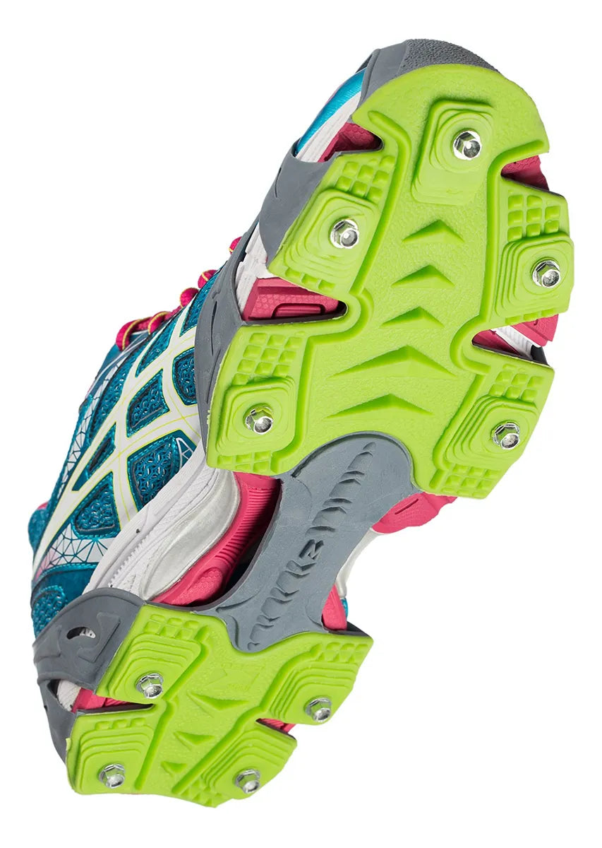 STABILicers Run Traction Cleats for Running on Snow and Ice, Grey/Gree ...
